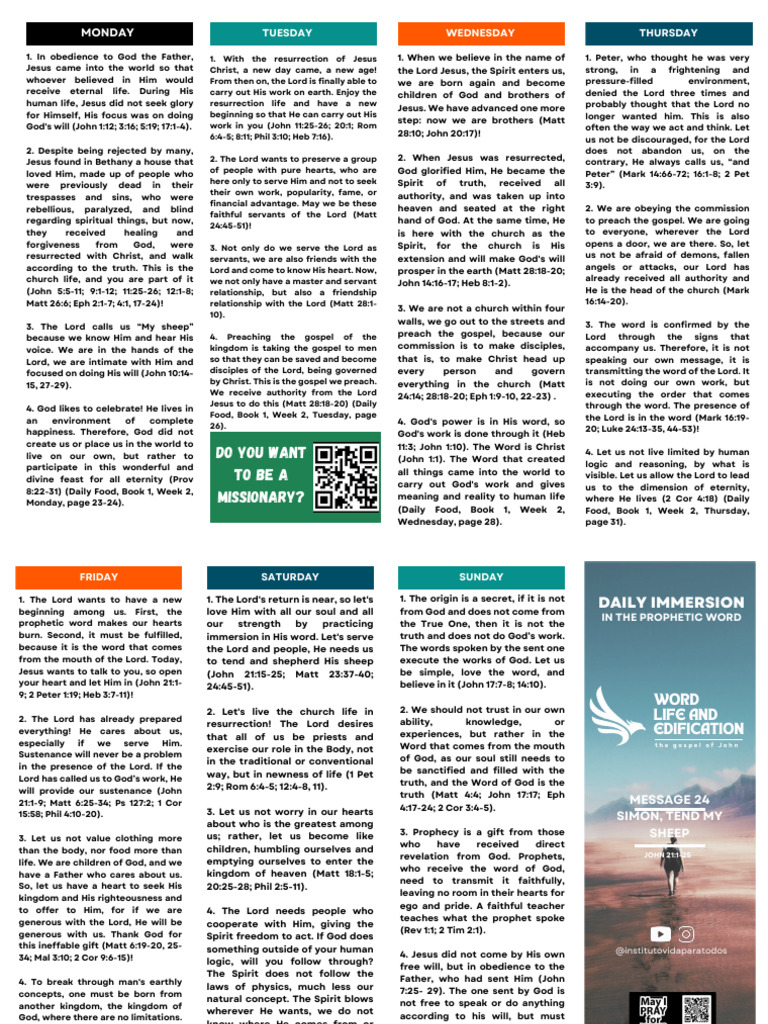 EN - PAMPHLET DAILY IMMERSION - MESSAGE 24 | Download Free PDF | Jesus ...