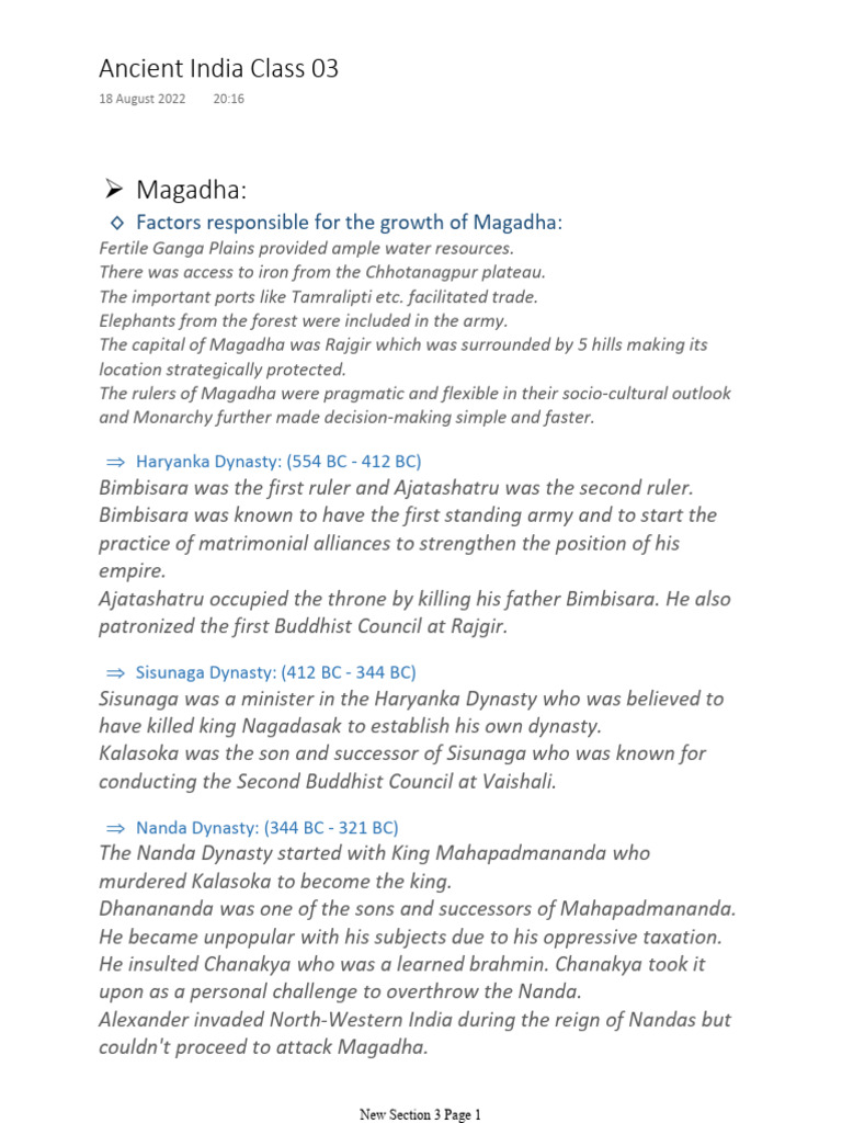 Ancient History Class 03 | PDF | Ashoka