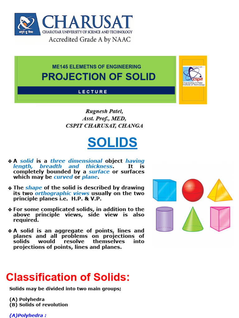 Projection of Solids | PDF | Tetrahedron | Convex Geometry