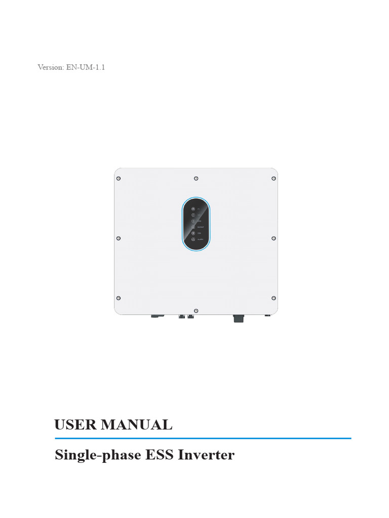 ESS Inverter Guide for Engineers | PDF | Power Inverter | Alternating Current