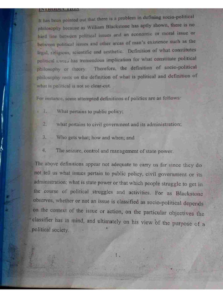 Socio Political Philosophy | PDF