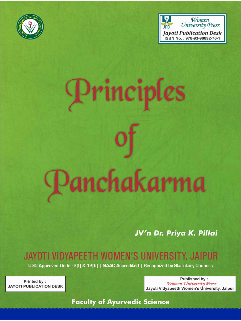 Principles of Panchakarma Explained | PDF | Ayurveda | Asian Traditional Medicine