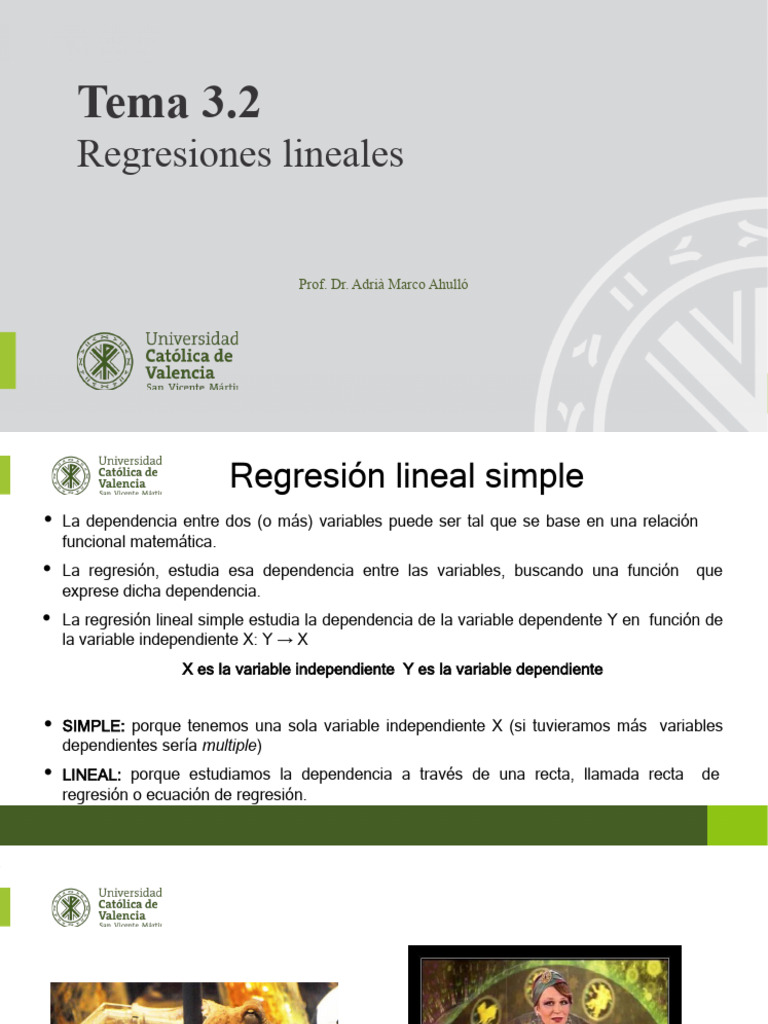 Tema 3 Regresiones Lineales Ama | PDF | Regresión lineal | Análisis de ...