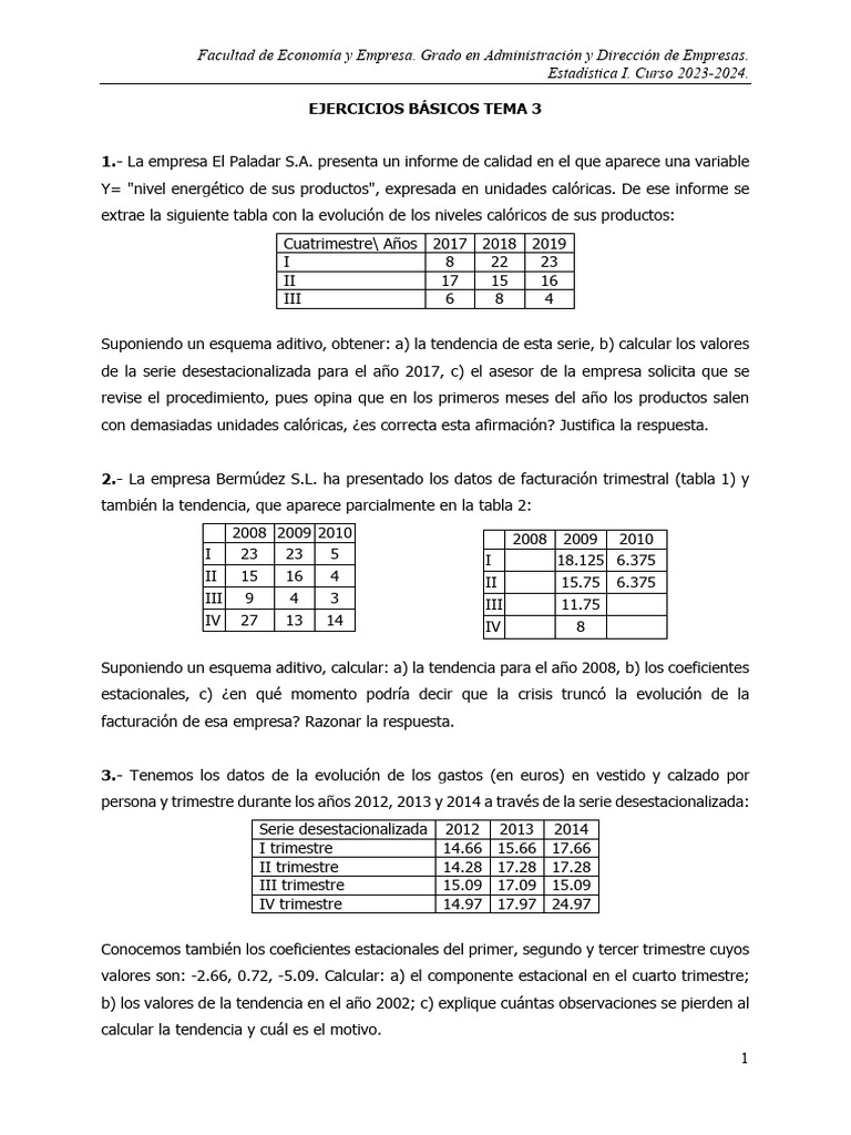 Ejercicios Tema3 23-24 - Resueltos | PDF | Economias | Business