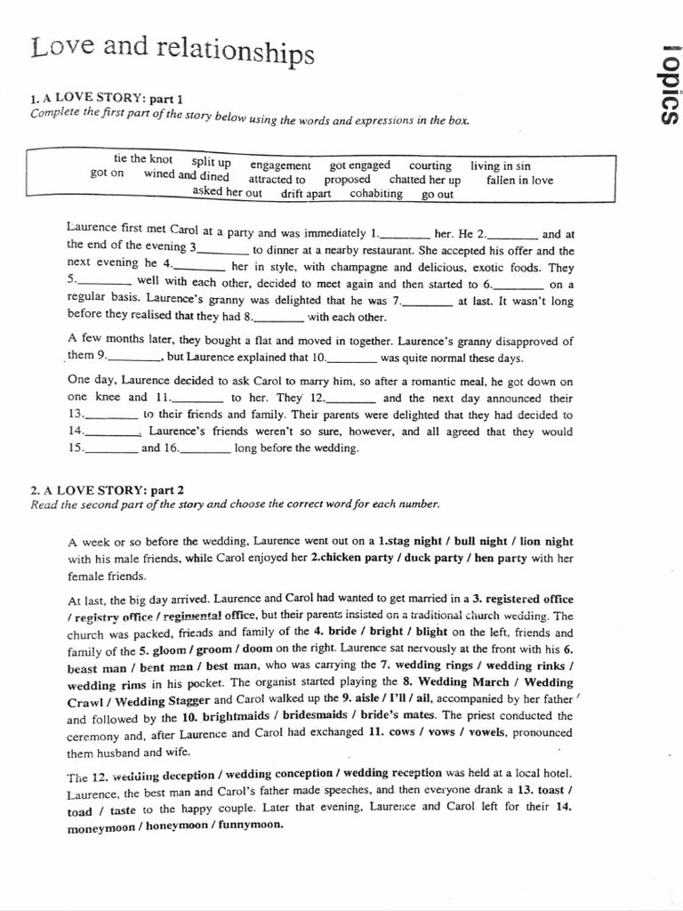 Love and Relationships | PDF