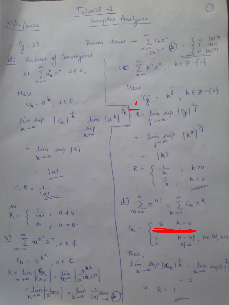 Tut 1 Power Series 21-12-2020 | PDF