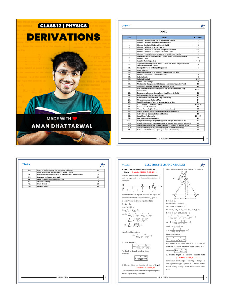 Short Notes | PDF | Capacitor | Dipole