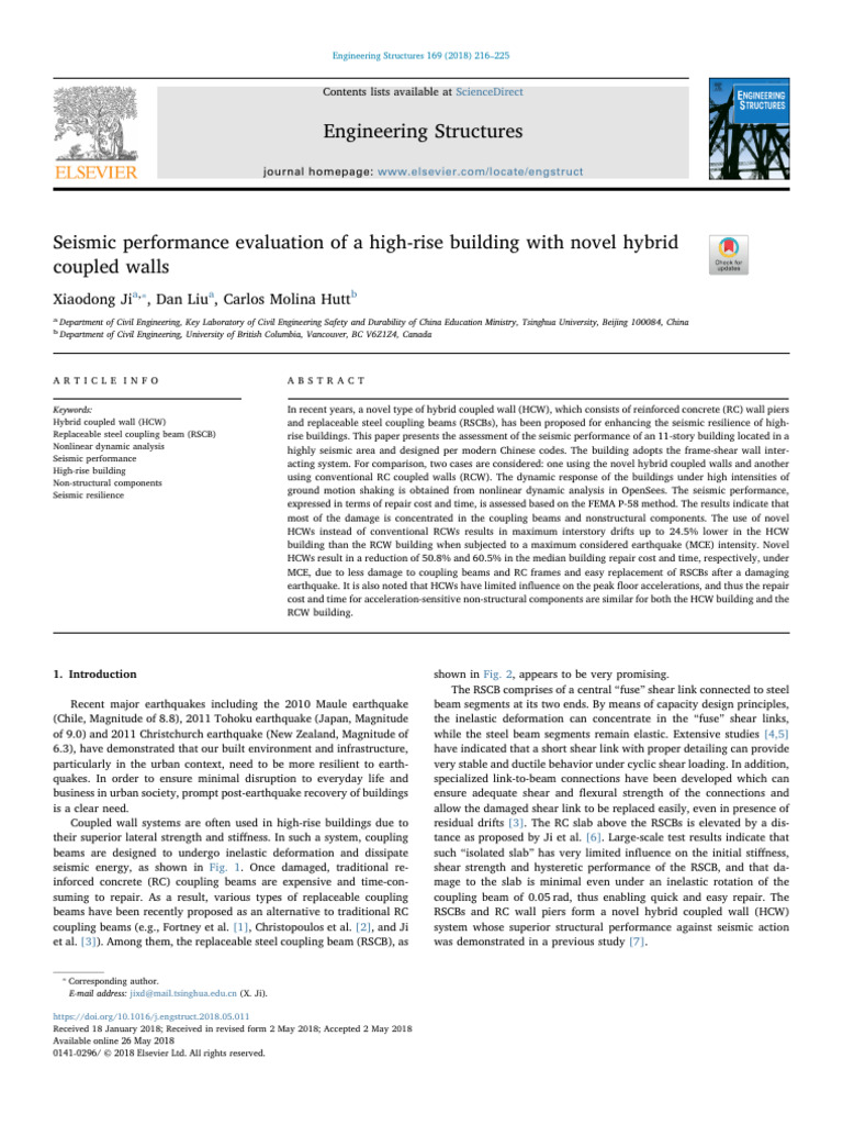 Seismic Performance Evaluation of A High-Rise Building With Novel ...