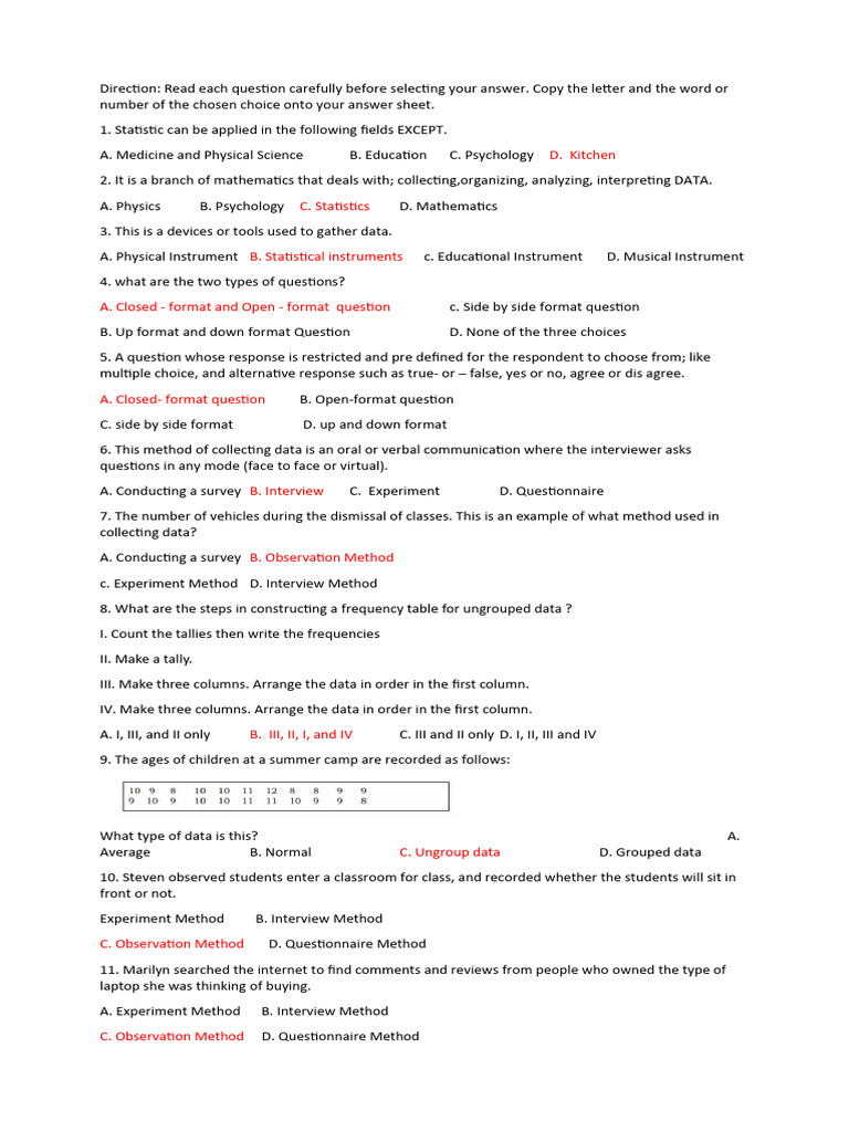 Summative Grade 7 4TH Quarter | PDF | Mode (Statistics) | Mean
