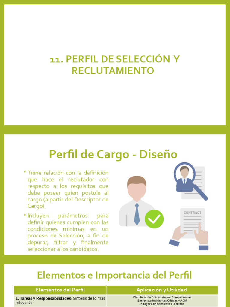 Perfil de Cargo - Reclutamiento | PDF | Reclutamiento | Gestión de recursos humanos