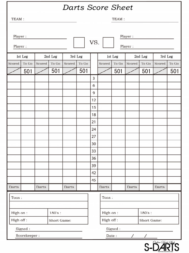 Score Sheet | PDF