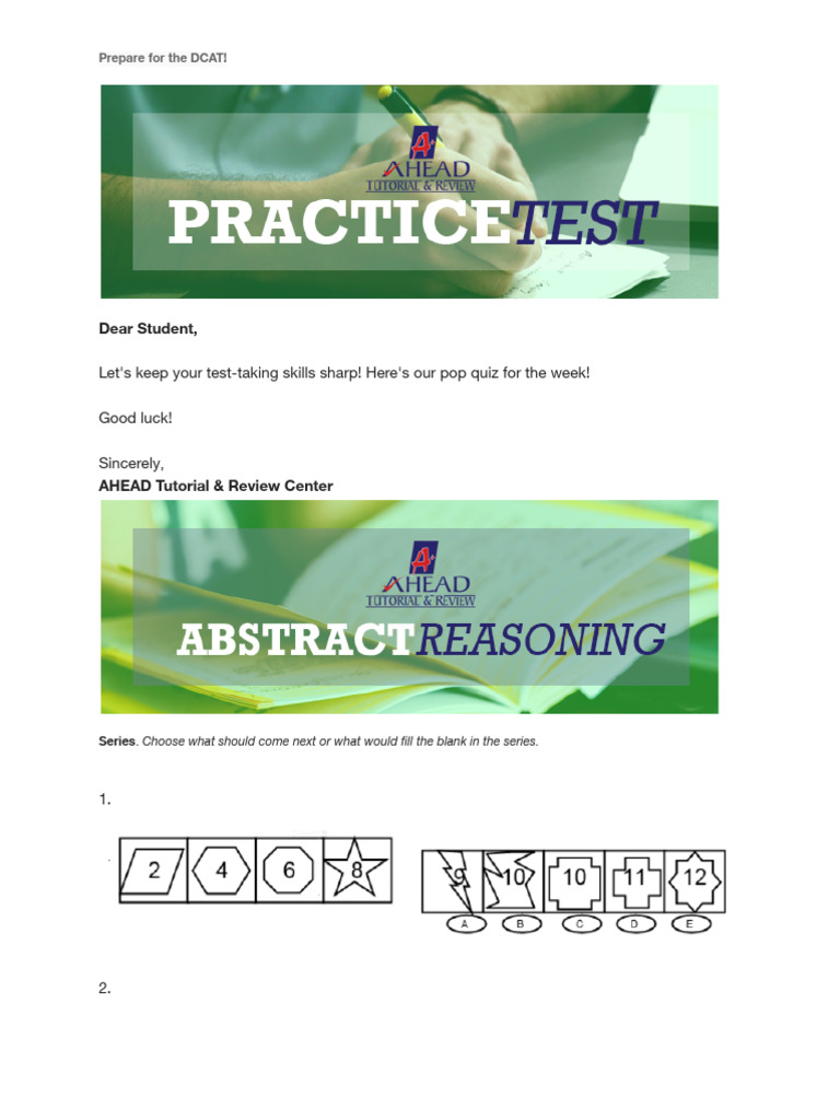 Dear Student,: Let's Keep Your Test-Taking Skills Sharp! Here's Our Pop ...