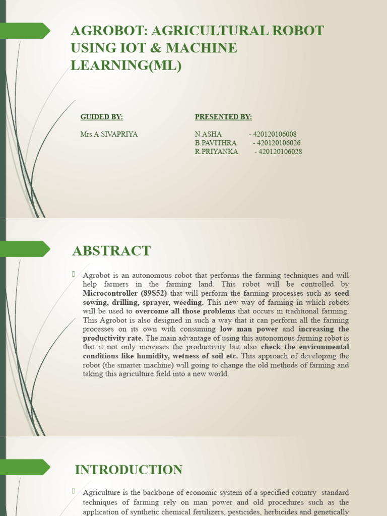 Agrobot | PDF | Agriculture | Robot