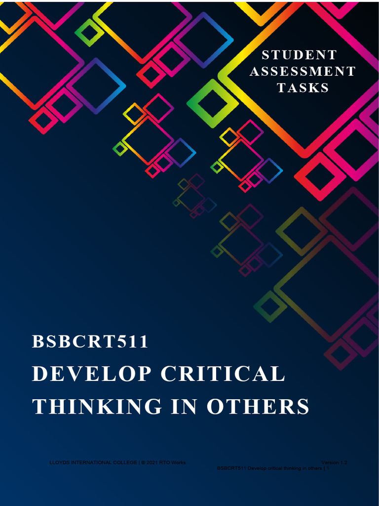 Bsbcrt511 Tasks | PDF | Critical Thinking | Thought