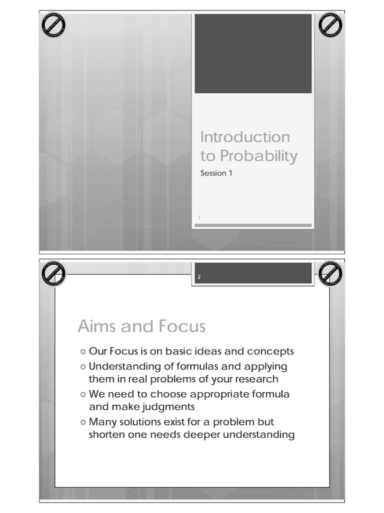 Introduction To Probability - Lesson1 - 3 | PDF
