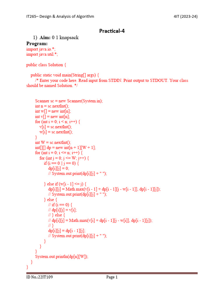 Practical 4 | Download Free PDF | Computer Engineering | Algorithms And ...