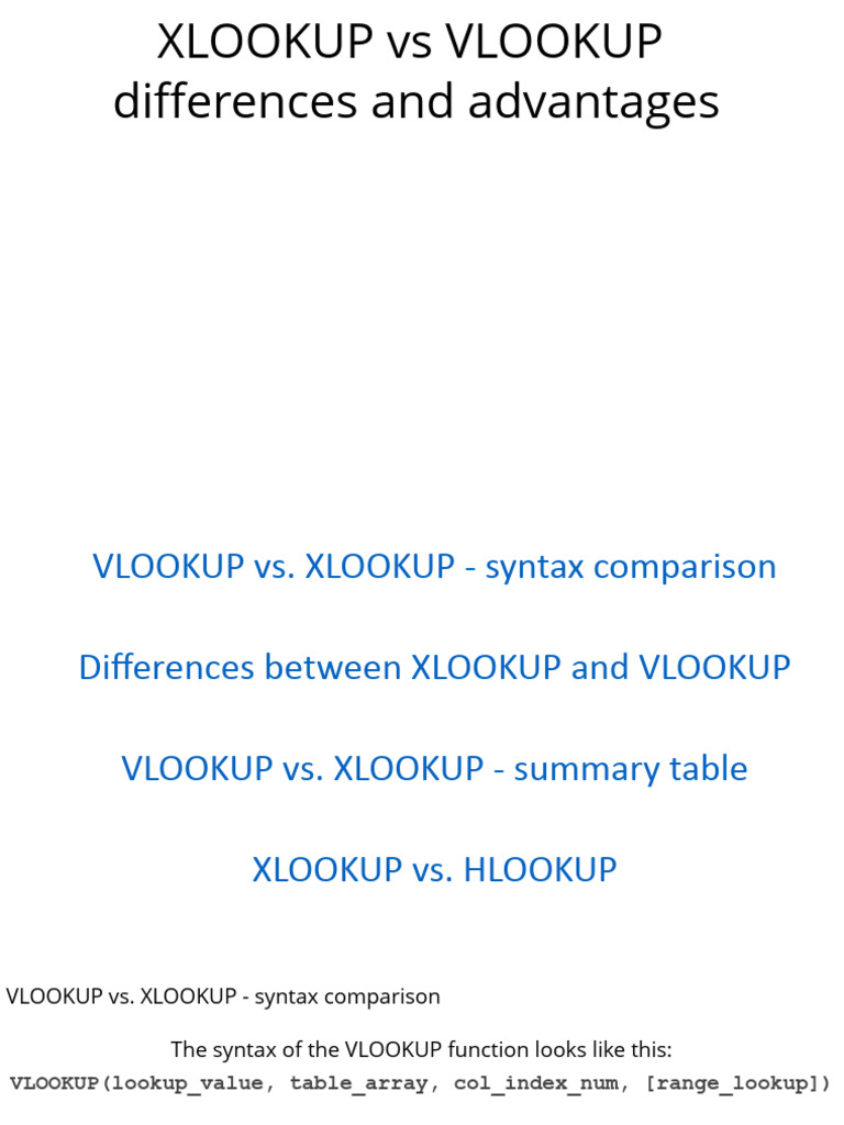 Vlookup Vs Xlookup | Download Free PDF | Parameter (Computer Programming) | Information Retrieval