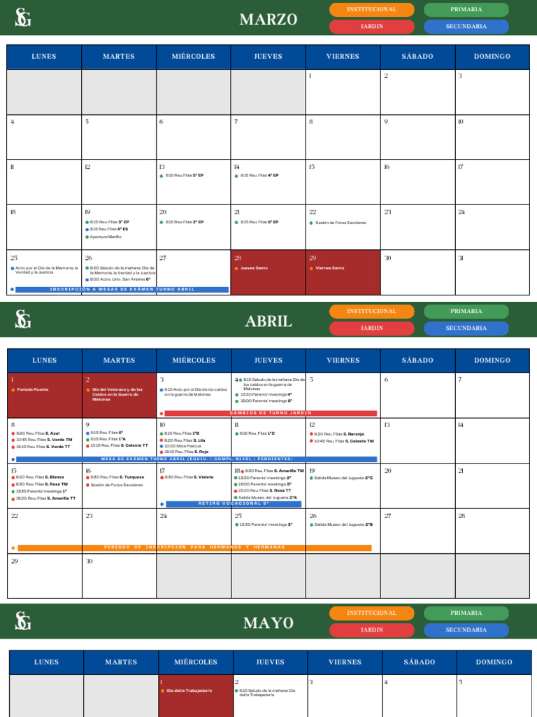 Calendario Escolar 1º Mitad 2024 | PDF | Observancias