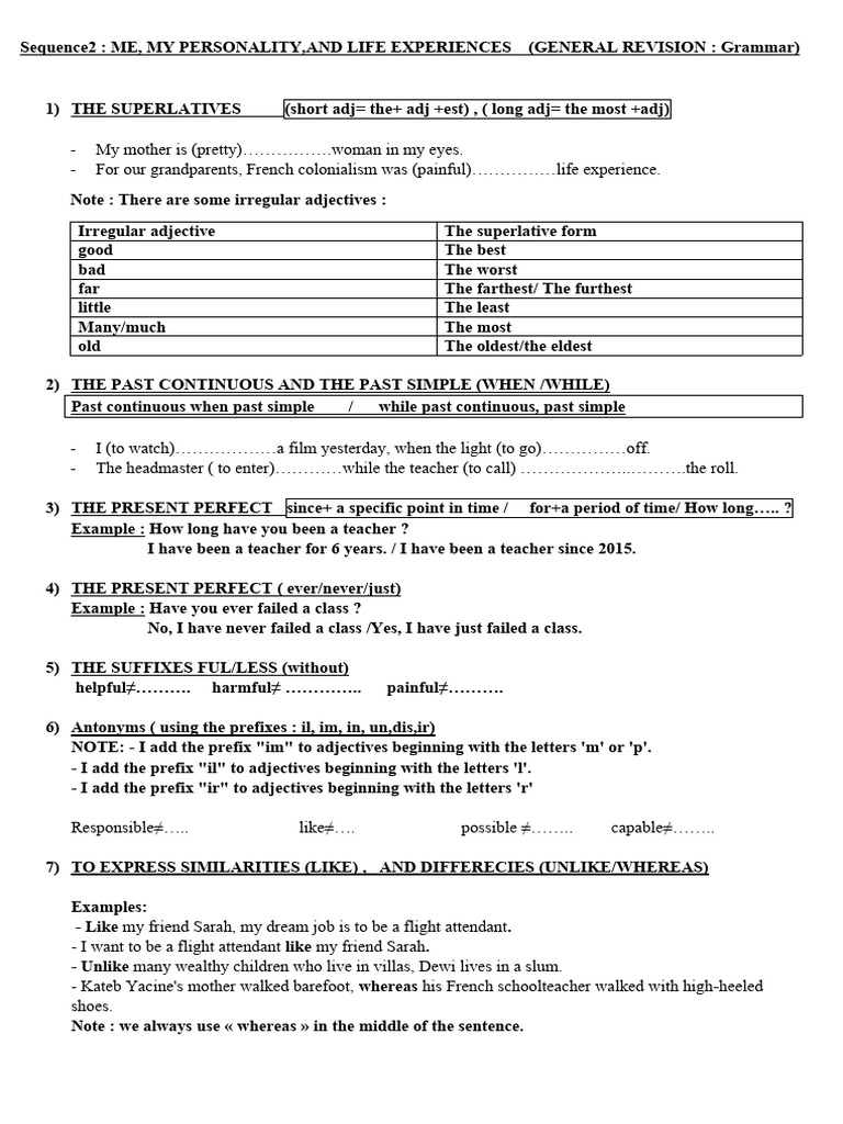 Ms4 Revision Seq2 And3 | PDF | Linguistic Morphology | Languages