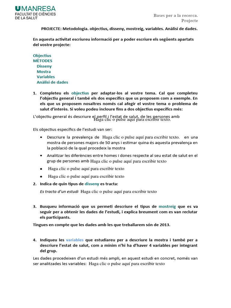 2022 Projecte Metodes I (5) | PDF