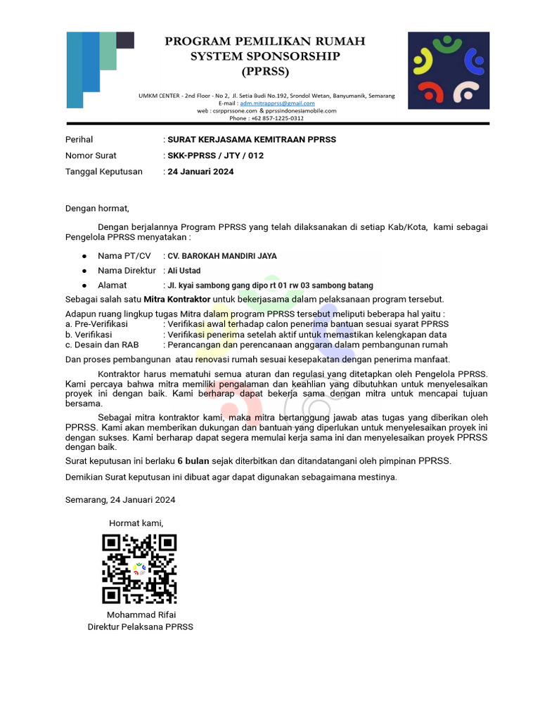 SKK-JTY012 CV Barokah Mandiri Jaya | PDF