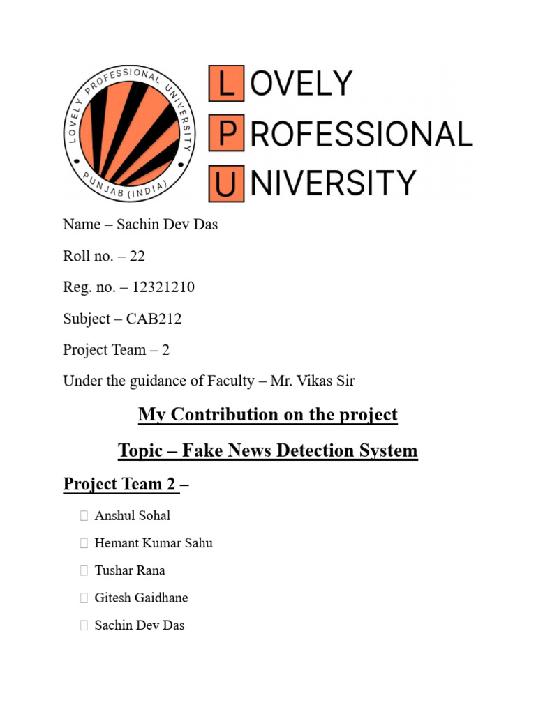 Project Documentation | PDF | Machine Learning | Statistical Classification