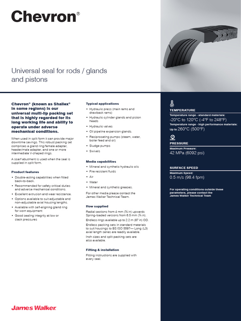 Chevron Datasheet | PDF | Pump | Mechanical Engineering