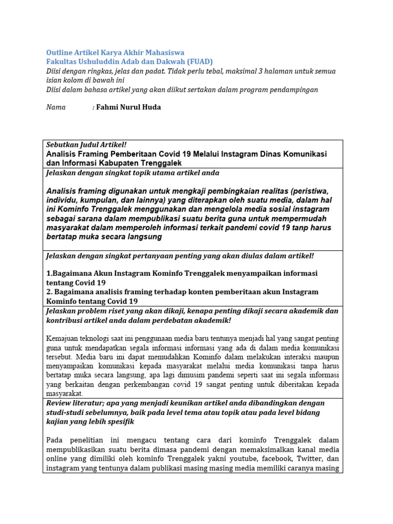 (FUAD) Naskah Proposal Seminar | PDF