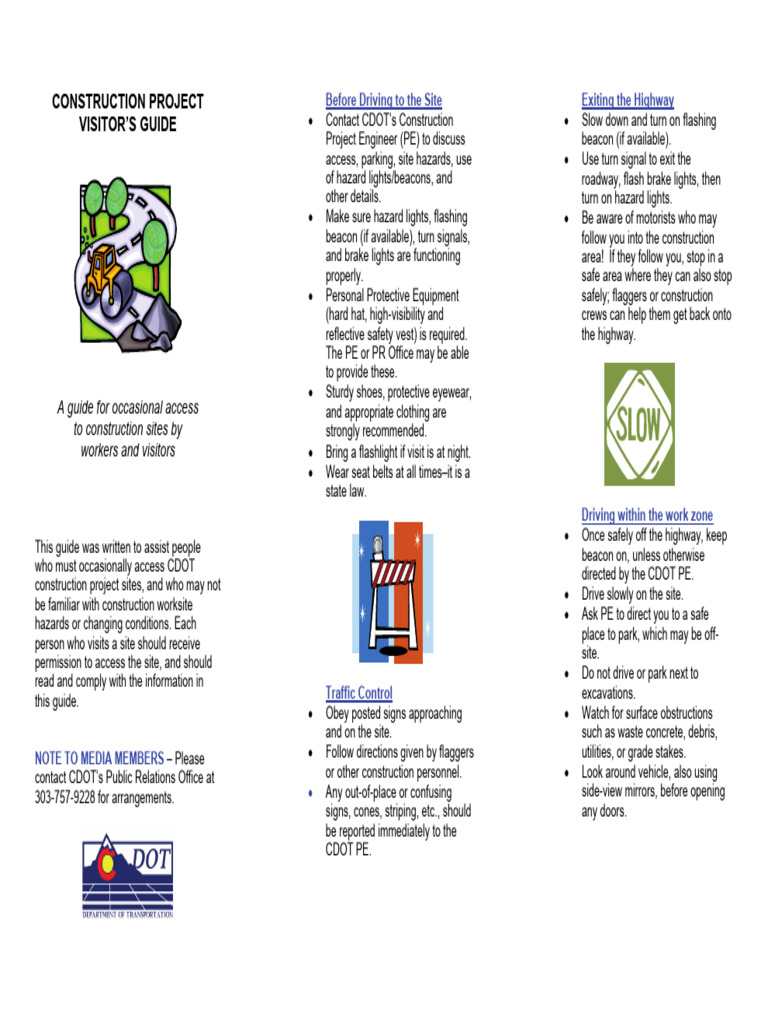 Visitor Safety Brochure | PDF | Transport | Safety