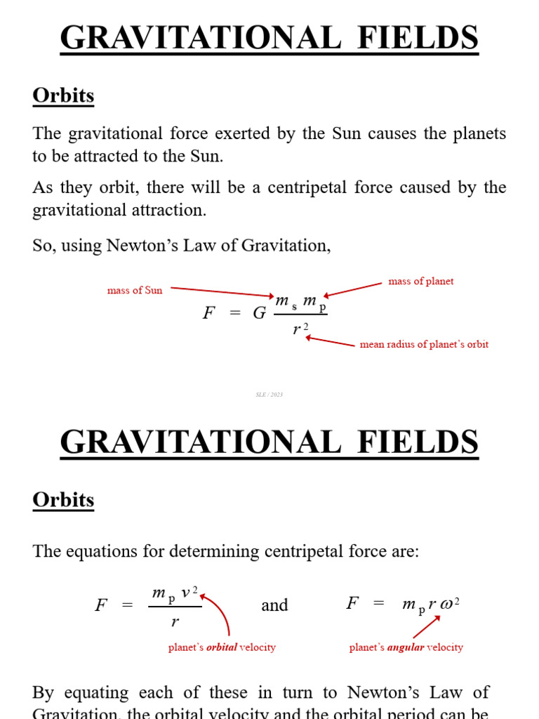 7.2 FIELDS (Gravitational Fields) Part 4 | PDF | Orbit | Natural Satellite