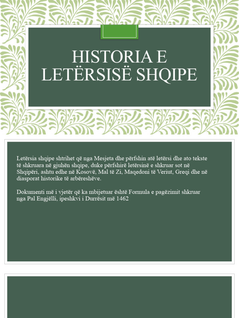 Historia e Letërsisë Shqipe | PDF