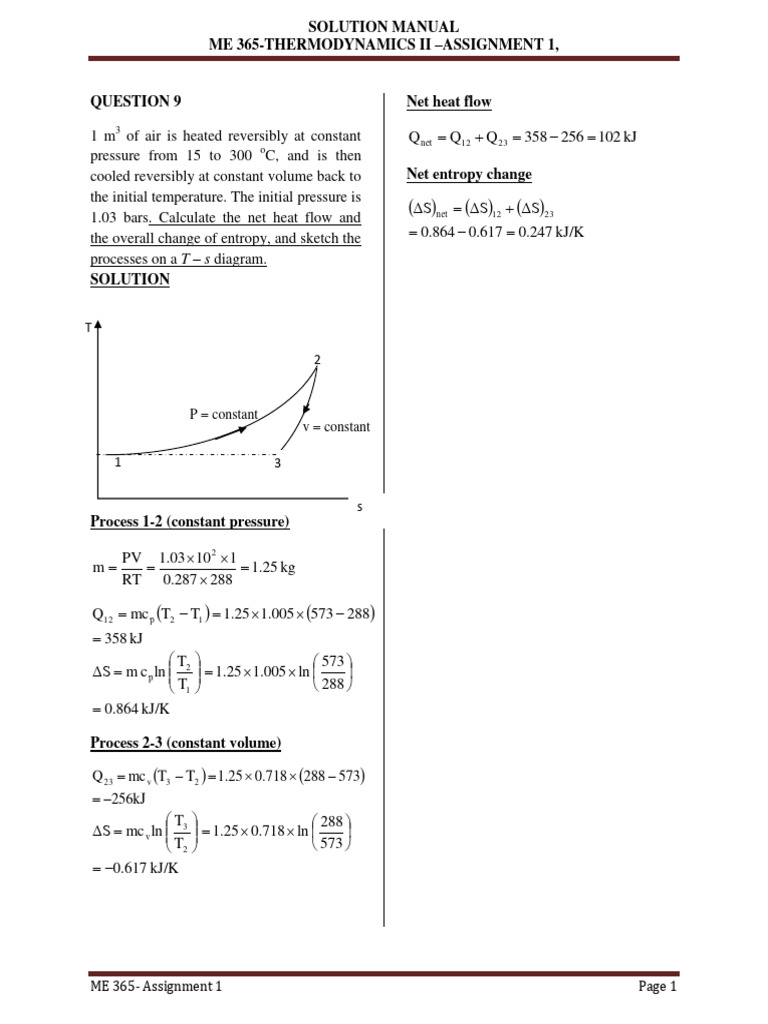 IDL Assignment Solution 1 | PDF | Chemical Engineering | Statistical Mechanics