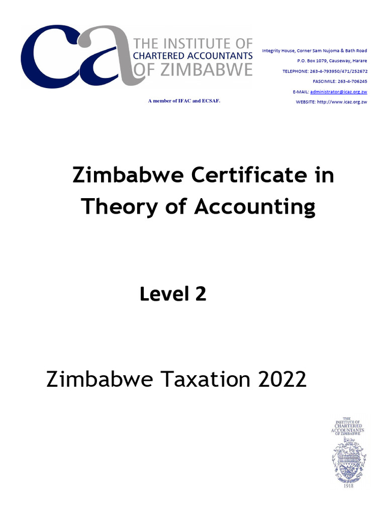 Icaz Cta Zimtax Module 2022 Edited | PDF | Taxes | Capital Gains Tax
