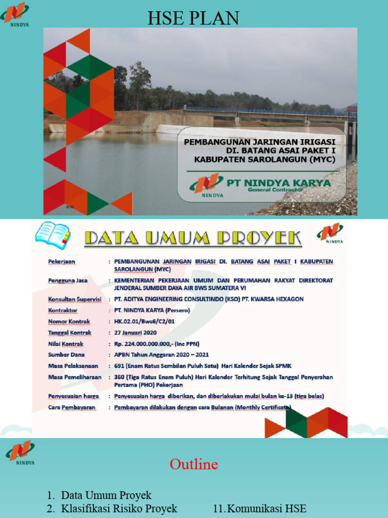 Rencana HSE Proyek Konstruksi Jambi | PDF