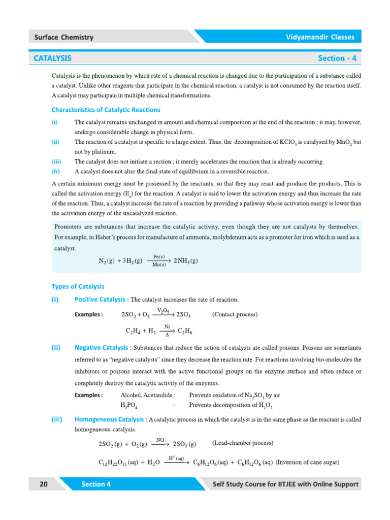 4 Surface Chemistry Section 4 | PDF