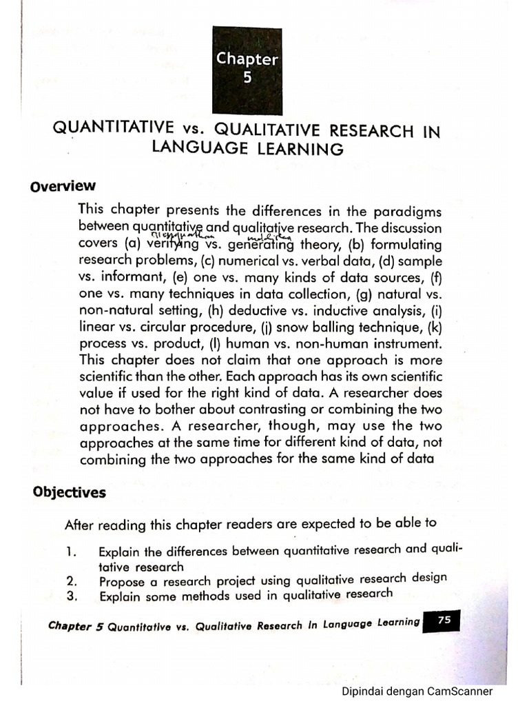 Chapter 5 Quant N Qual | PDF