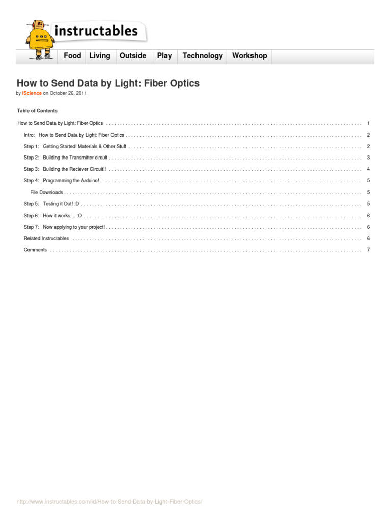 How-to-Send-Data-by-Light-Fiber-Optics | PDF | Arduino | Switch How-to-Send-Data-by-Light-Fiber-Optics | PDF | Arduino | Switch