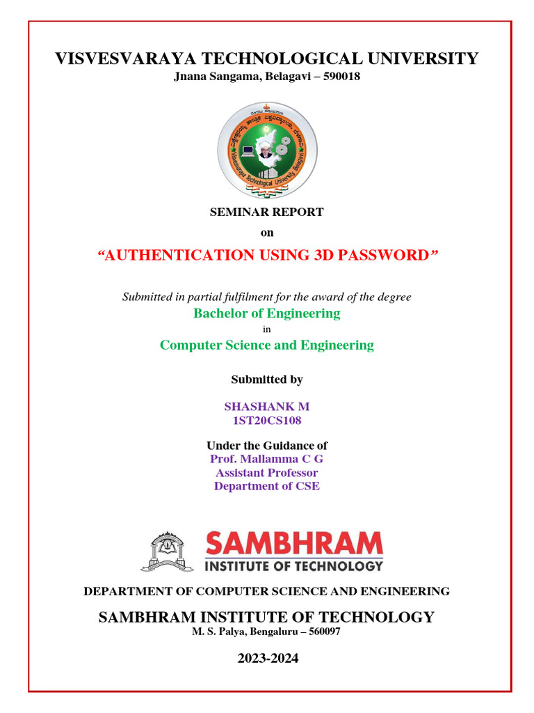 TS Cover Page and Certificate | PDF