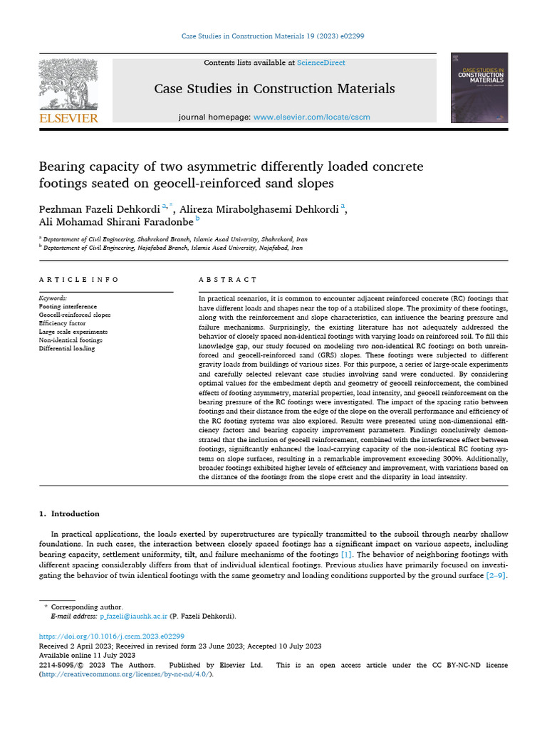 Bearing Capacity of Two Asymmetric Differently Loaded Concrete | PDF ...