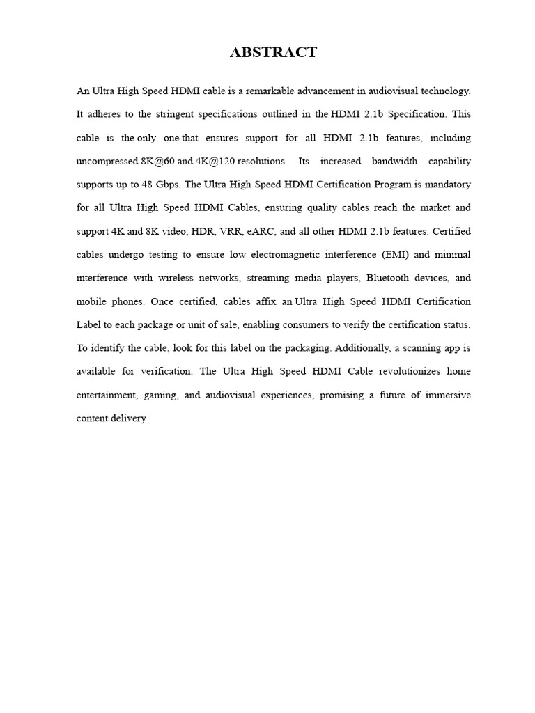 Ultra High Speed HDMI 2.1b Overview | PDF | Hdmi | Computing