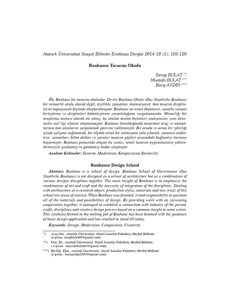 Bauhause Tasar - M Okulu (#38613) - 32439 | PDF