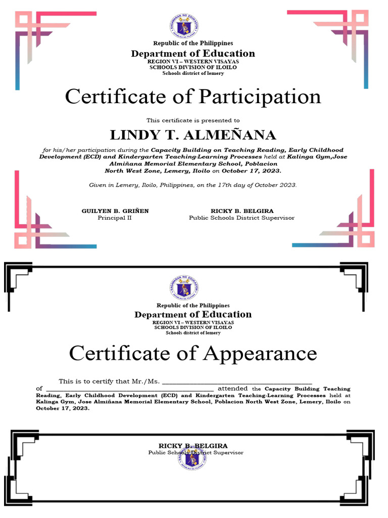 Cert Part and Apper Capacity Building | PDF | Social Institutions