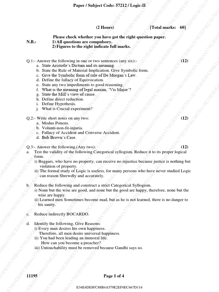 Logic-Ii 2022-2023 | PDF