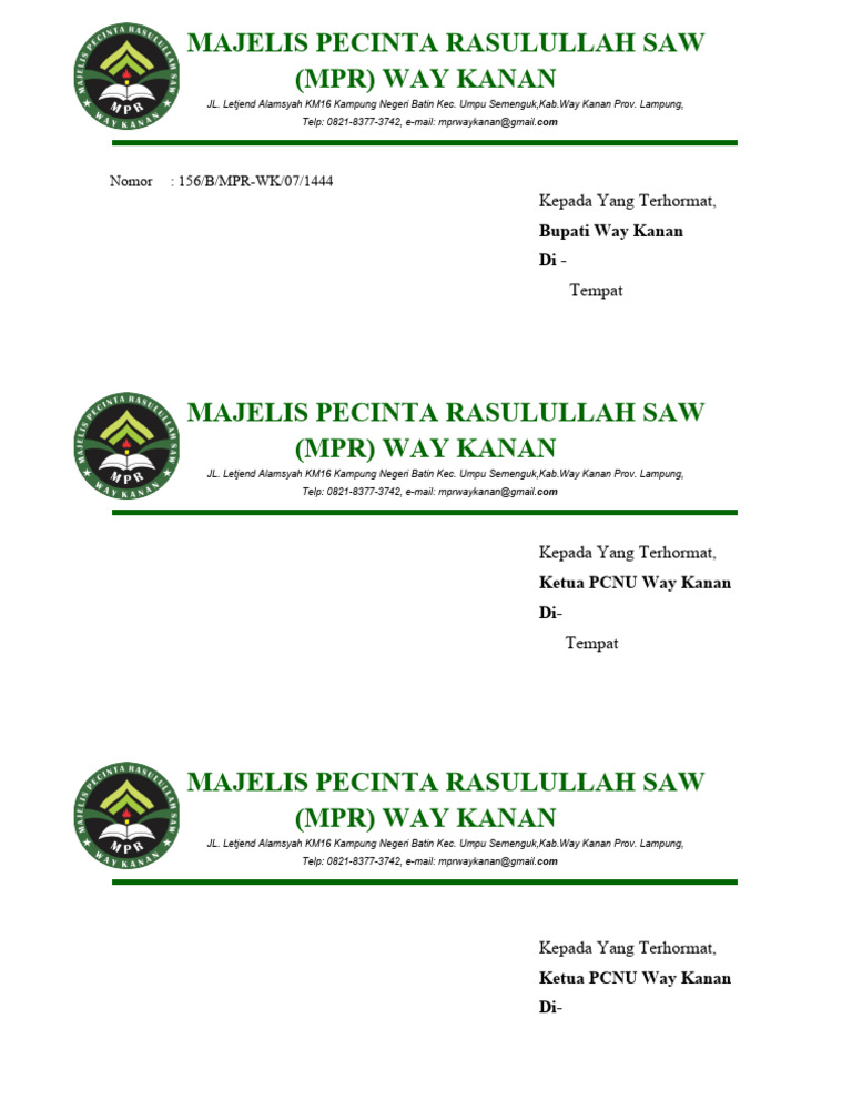 Amplop surat mpr way kanan | PDF