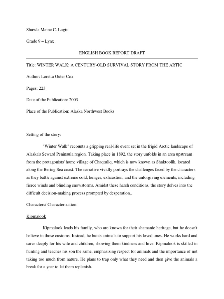 ENGLISH BOOK REPORT v1 with summary | PDF | Hunting