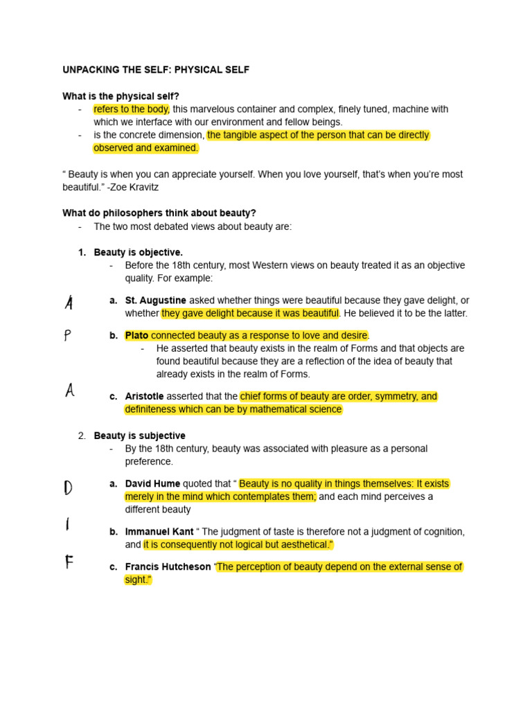 Understanding the Physical Self | PDF | Beauty | Physical Attractiveness