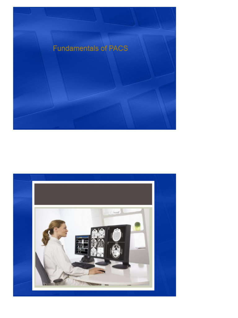 Fundamentals of PACS | Download Free PDF | Medical Imaging | Radiology