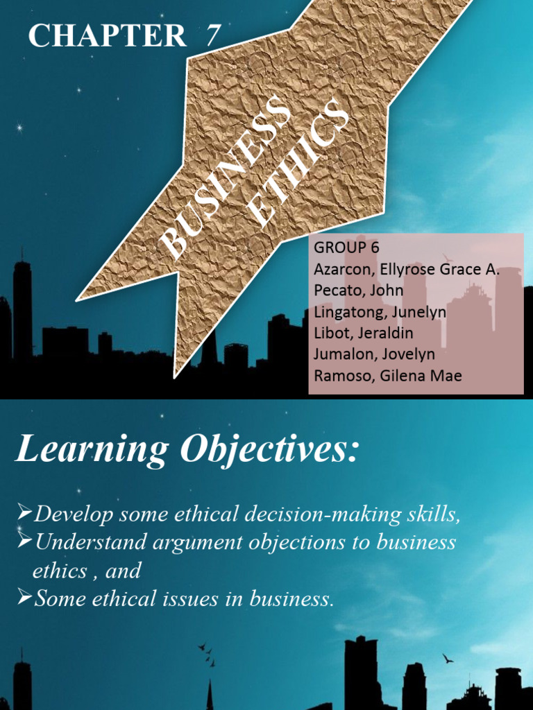 Group6 PPT (Ethics) | PDF | Business Ethics | Capitalism