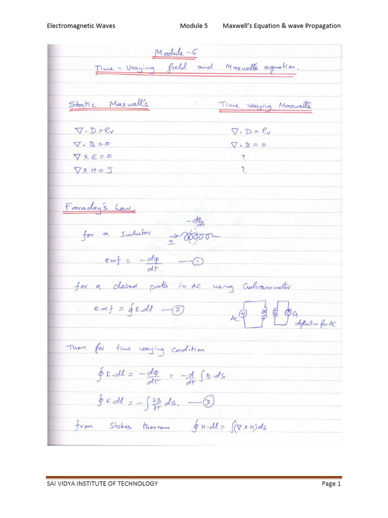 EM Module 5 | PDF | Waves | Electromagnetic Radiation