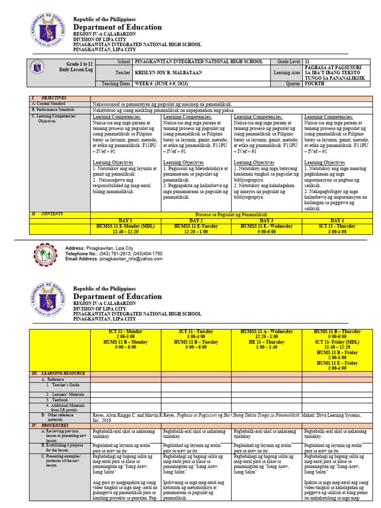 WLP Week 6 PPITTP | PDF